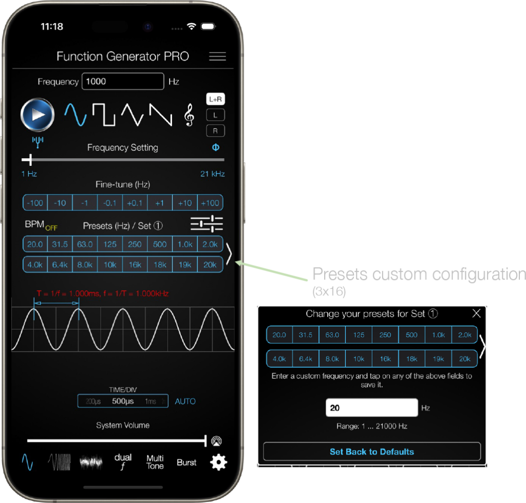 Audio Function Generator - Electronics Engineering Apps. PRO.
